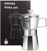 Amazon.com: Geesta Moka Pot Premium Crystal Glass-Top Stovetop Espresso ...