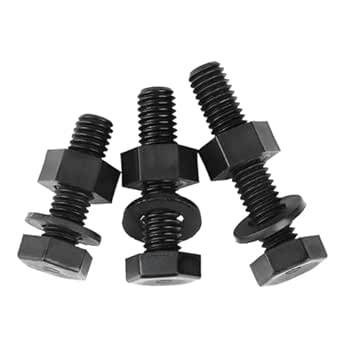 Amazon.com: M3 M4 M5 M6 M8 M10 M12 Black Outer Hexagonal Nylon Screws ...