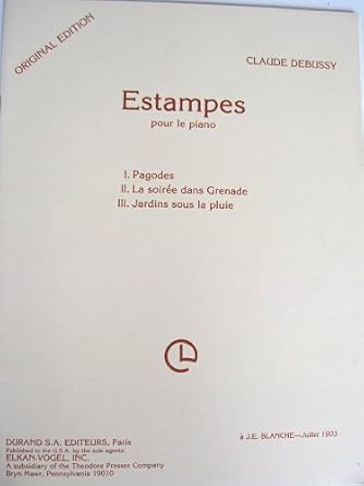 Estampes pour le Piano: Claude Debussy: Amazon.com: Books