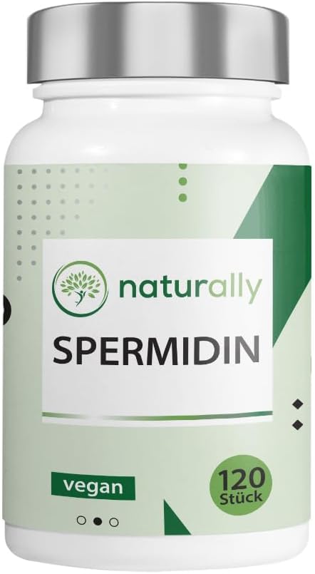 naturally Spermidin Kapseln hochdosiert [für 4 Monate] 120 Stück - 3 mg Spermidin pro Kapsel aus ...