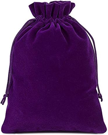 Amazon.com: Paper Mart Velvet Drawstring Pouch - Velvet Bag with ...