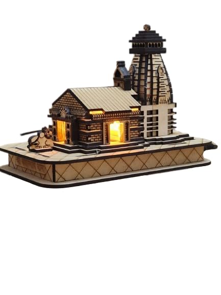 GIFTZORO Kedarnath Temple in Wood Brown Model Temple Statue Kedarnath ...