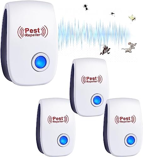 RUTIDA Ultrasonic Pest Repeller, 4 Packs Insect Repellent, Electronic ...