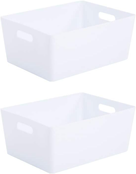 Wham Bam 4.02 Ice White Plastic Studio Storage Baskets Office Home ...
