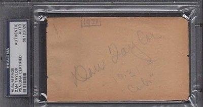 Dan Danny Taylor Autographed Vintage 1931 Chicago Cubs Album Page - PSA ...
