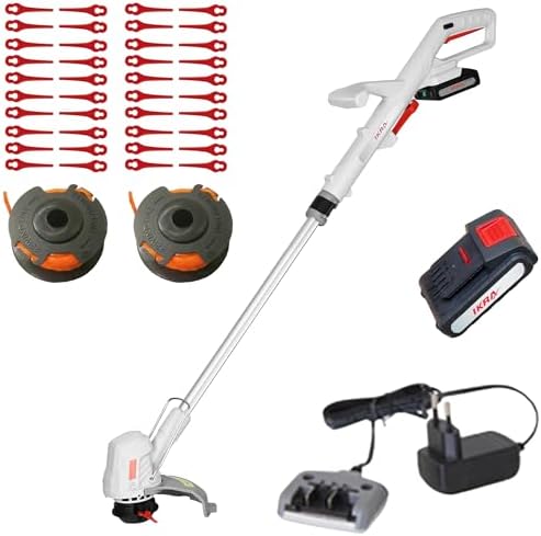 IKRA 2in1 Akku Rasentrimmer IART 2025 inkl. Akku, Ladegerät, 2 Fadenspulen & 40x Nylonmesser, 1 ...