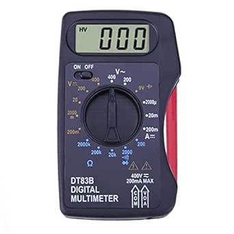 Multimeter DT83B Pocket Digital Ammeter Voltmete DC/AC Ohm Meter Tester ...