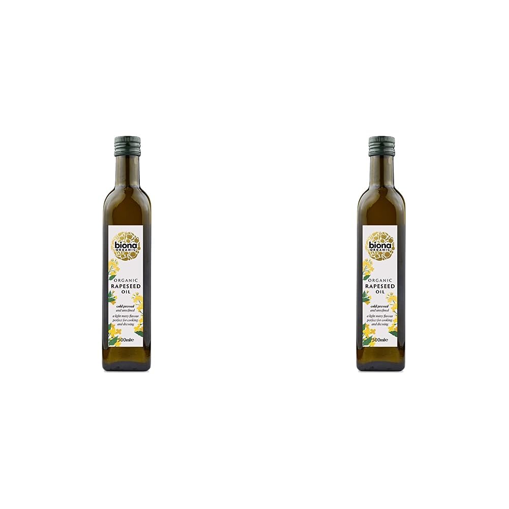 Biona Organic Cold Pressed Rapeseed Oil 500ml - Unrefined, Light Nutty ...