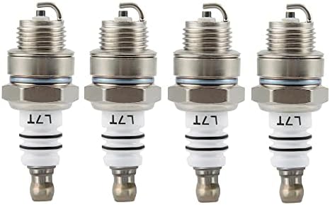 GOOFIT 4 Pcs Spark Plugs Set L7T Replacement for 2 Stroke 33cc 43cc 47cc 49cc Engine ATV Moped ...