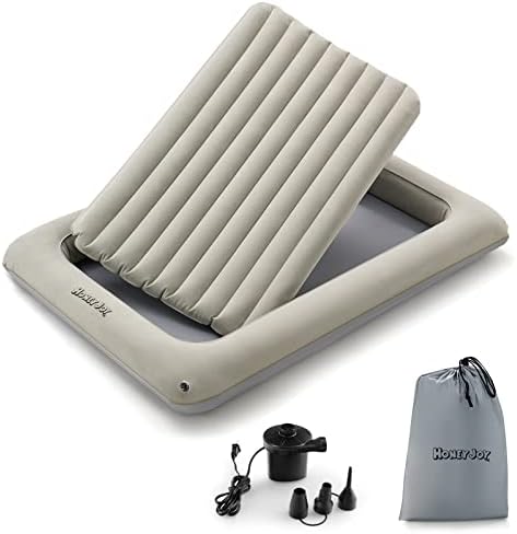 Amazon.com : hiccapop Inflatable Toddler Travel Bed with Safety Bumpers ...