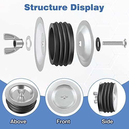 Snapklik.com : Steel Mechanical Test Plug, Sturdy Sewer Cleanout Cap