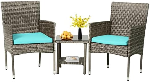 Small Patio Furniture Set Modern Rattan Balcony Set: Outdoor Table And ...