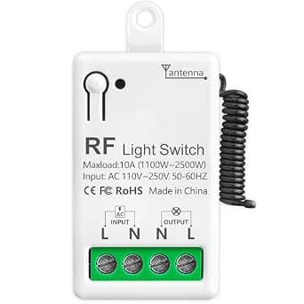 DieseRC Wireless Light Switch Kit 86 Wall Panel RF Safety Switch and 10 ...