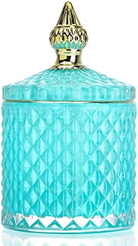 Amazon.com: Aoriher 4 Pcs Crystal Glass Candy Jar with Lid Home ...