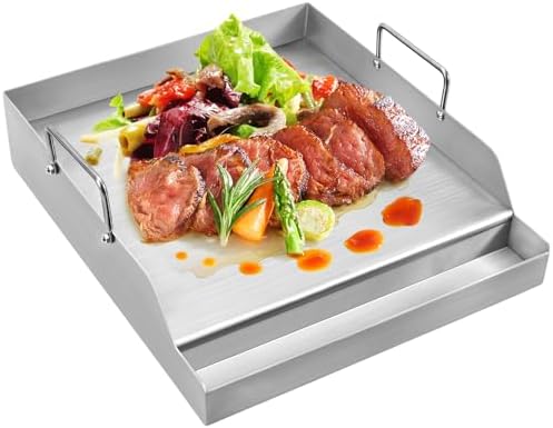 Amazon.com: Universal Flat Top BBQ Griddle for Gas/Charcoal Grill, 26 ...