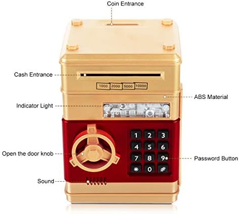 Amazon.com: Refasy Money Bank for Kids,Electronic Piggy Bank Money Coin ...