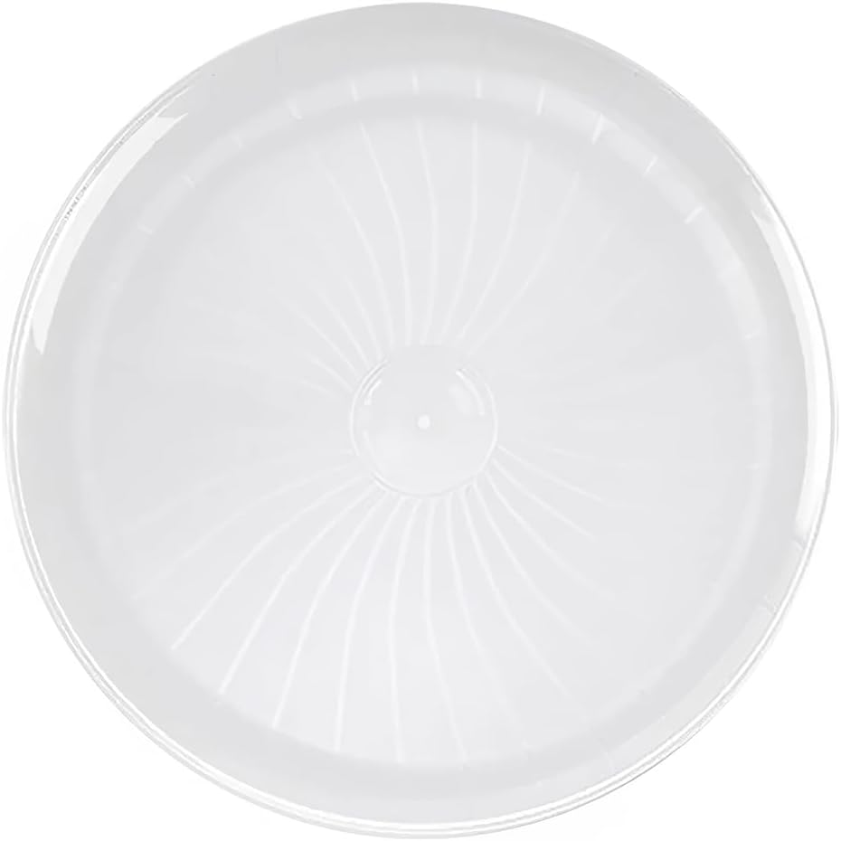 Amazon.com: White Pavilion Round Plastic Trays (Pack of 2) - 14 ...
