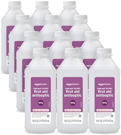 Amazon.com: Amazon Basics 91% Isopropyl Alcohol First Aid Antiseptic ...