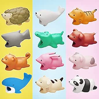 Amazon.com: Cable Protector Animal 12 Pcs for iPhone, Samsung, Android ...