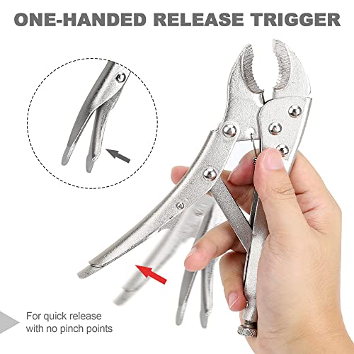 Snapklik.com : 4-piece Locking Pliers Set, 5, 7 And 10 Curved Jaw ...