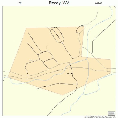 Amazon.com: Large Street & Road Map of Reedy, West Virginia WV ...