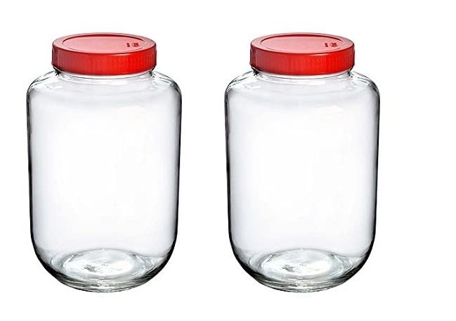 Buy Yera Glass Jar With Red Lid Kitchen Storage Container - 3660 Ml ...