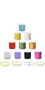 Amazon.com: 685m 30 Colors 1mm Waxed Polyester Cord Bracelet Cord Wax ...