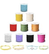 Amazon.com: 685m 30 Colors 1mm Waxed Polyester Cord Bracelet Cord Wax ...