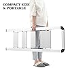 KINGRACK Aluminium 4 Step Ladder, Lightweight Step Stool with Non-Slip ...