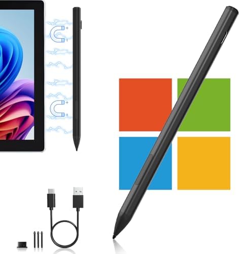 Microsoft Surface Pen (4096 Finest Control, Eraser Key), Surface Pen Stylus for Surface Pro 11/9 ...