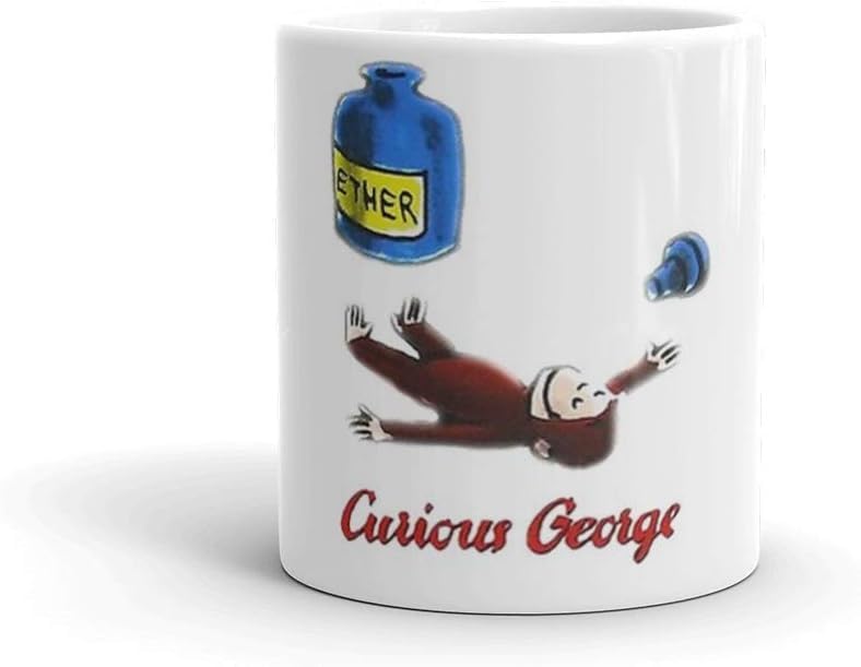 Amazon.com: Curious George Breathes in Ether. Mugs Made Of Durable ...