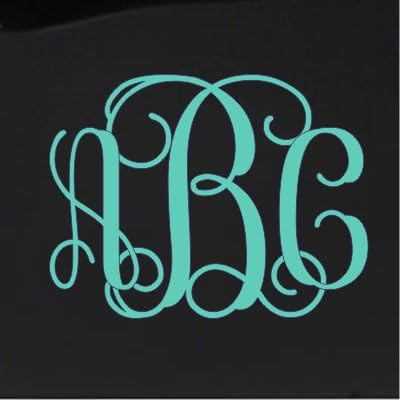 Amazon.com: Custom Vine Monogram Initials Vinyl Decal / Bumper Sticker ...