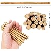 DLUSZERT 120Pcs Wooden Log Sticks for DIY, 10CM Wooden Sticks 0.1-0.2 ...