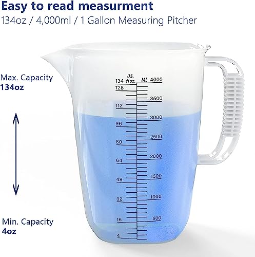 Snapklik.com : 1 Gallon 134oz Measure Pitcher,US Conversion Chart ...