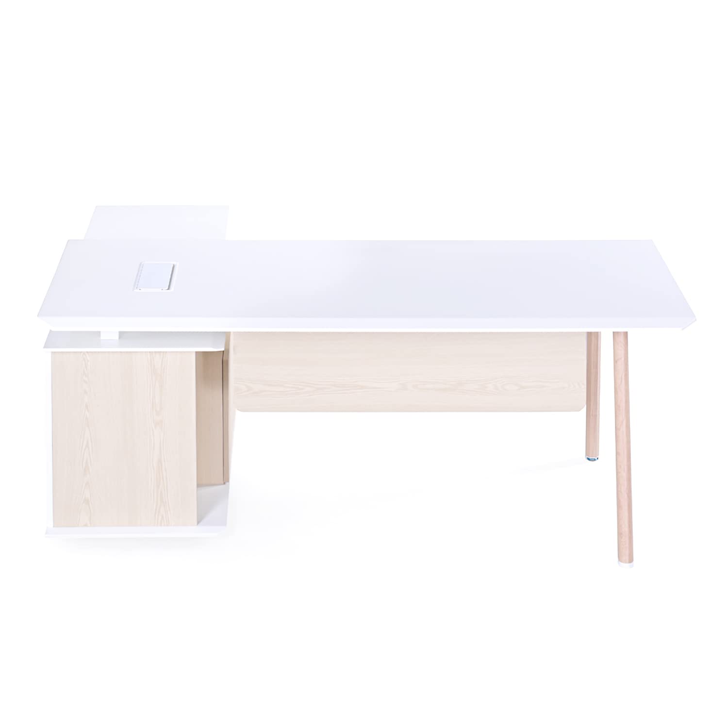 Buy Neo Front Manager Table, Executive Desk L Shape With Side Cabinet 1 ...