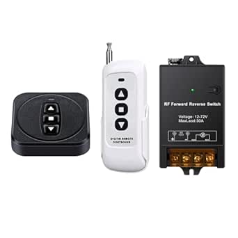 12v Forward Reverse Remote Switch with 30a Relay,RF DC 12v Wireless Up ...