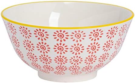 Nicola Spring 6 Piece Hand-Printed Cereal Bowl Set - Japanese Style ...