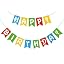 Amazon.com: Happy Birthday Banner Red Black and Yellow Birthdays Sign ...