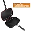 Amazon.com: Double Side Pan, Grill Pan Frying Double Side Portable Anti ...