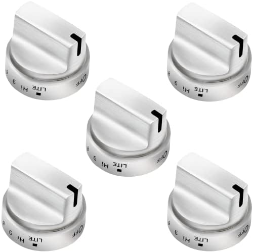 Amazon.com: WB03X24818 Gas Stove Knob Replacement for GE, 5 Pack Stainless Steel Replacement ...
