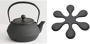 Amazon.co.jp: Iwachu 17093 Iron Tetsubin 7 Type Arare, Induction Compatible, Black Baked (Boil ...