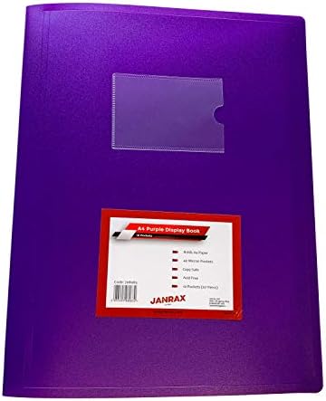 A4 Purple Flexible Cover 10 Pocket Display Book : Amazon.co.uk ...