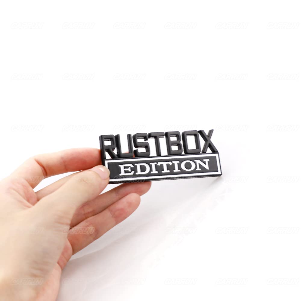 Snapklik.com : 2 Pcs RUSTBOX Edition Emblem Car Side Rear Front Hood ...
