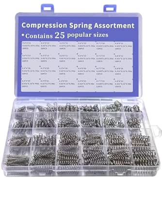 Compression Springs Assortment Kit, 420 Pcs 24 Different Sizes ...