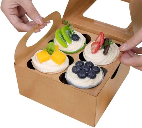 Amazon.com: ONE MORE [15pcs] Kraft Paper Cupcake Boxes,Valentines Day ...