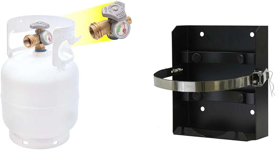 Amazon.com : Flame King 5lb Propane Tank with Gauge and Bracket for ...