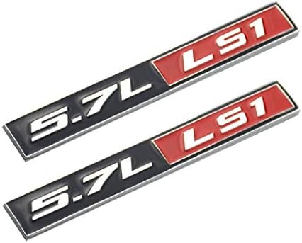 Amazon.com: 2 x LS1/5.7L/V8 Bumper/Trunk/Engine/Hood Red Sticker Decal ...