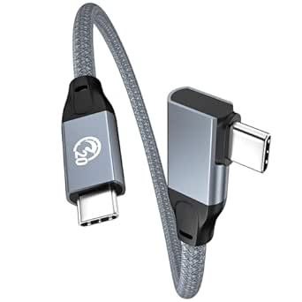 USBC to USB C Short Cable 6 inch, 0.5ft Short USB C Cable Right Angle ...