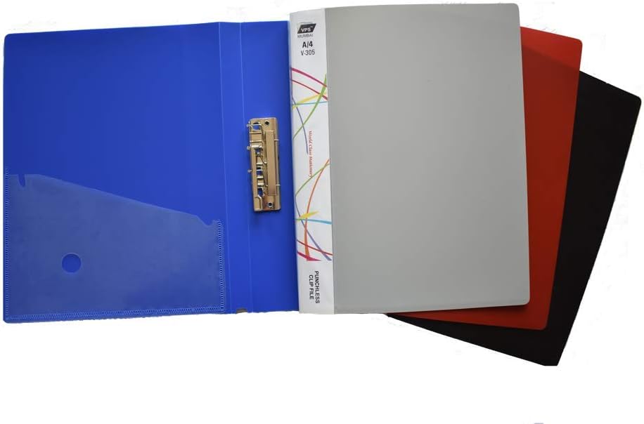 Classik Plastic Punch Less File A/4 Size (Set of 4) : Amazon.in: Office ...
