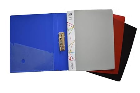 Classik Plastic Punch Less File F/S Size (Set of 4) : Amazon.in: Office ...